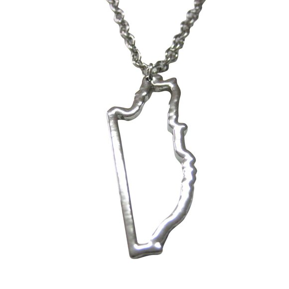 Kiola Designs | Jewelry | Belize Map Outline Pendant Necklace | Poshmark